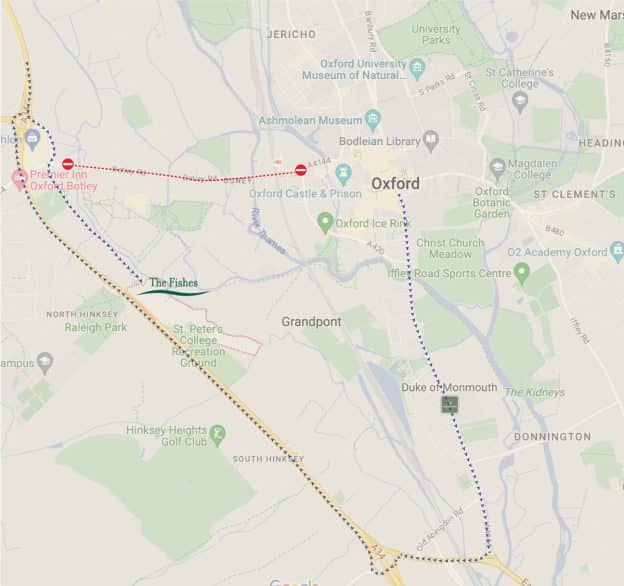 Road Closures - North Hinksey - The Fishes